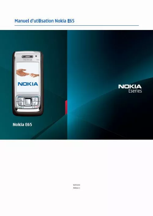 Notice NOKIA E65-1 - téléphone portable Trouver une solution à un problème NOKIA E65-1 mode d ...